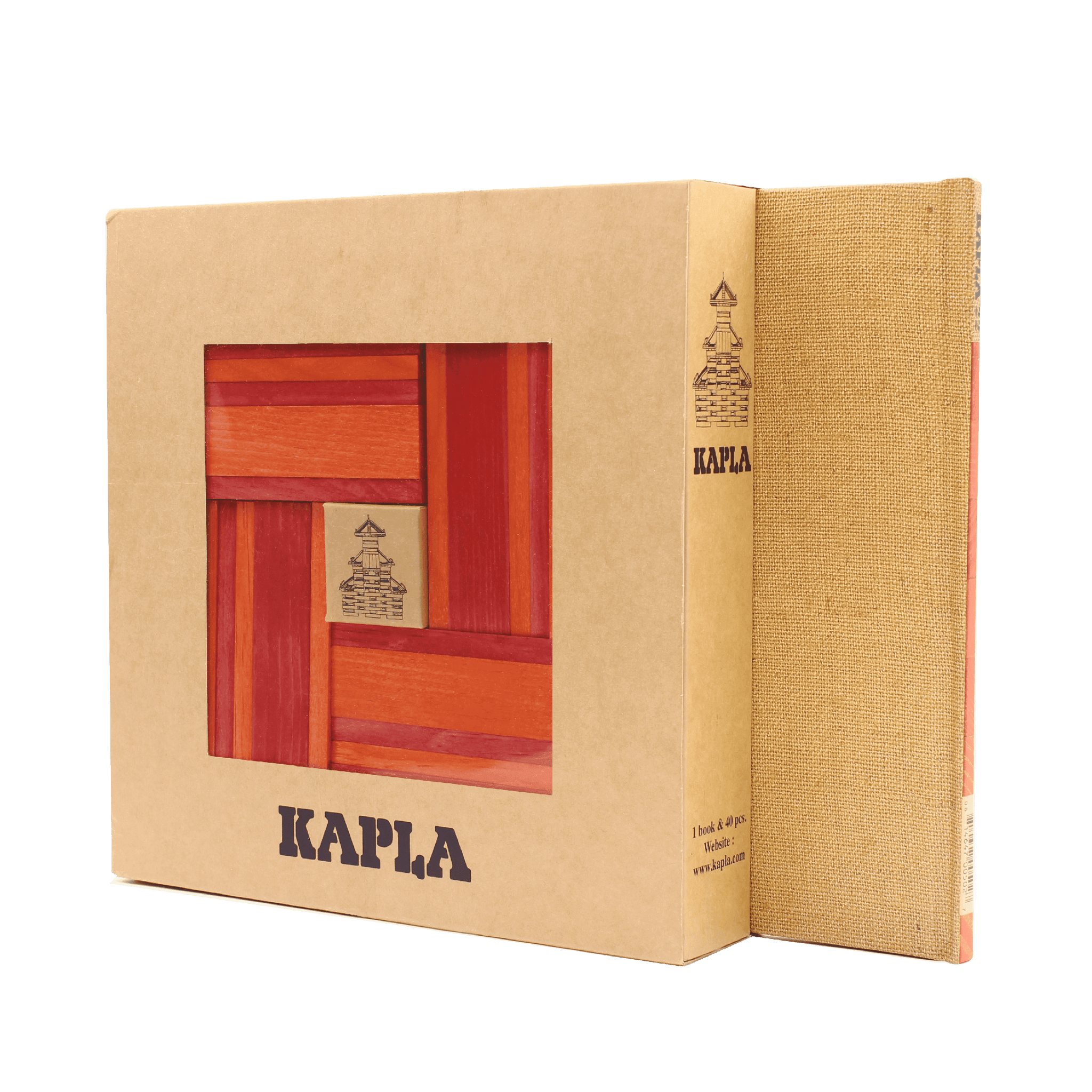 KAPLA Book and Colours Set: red + orange – KAPLA Australia e-store